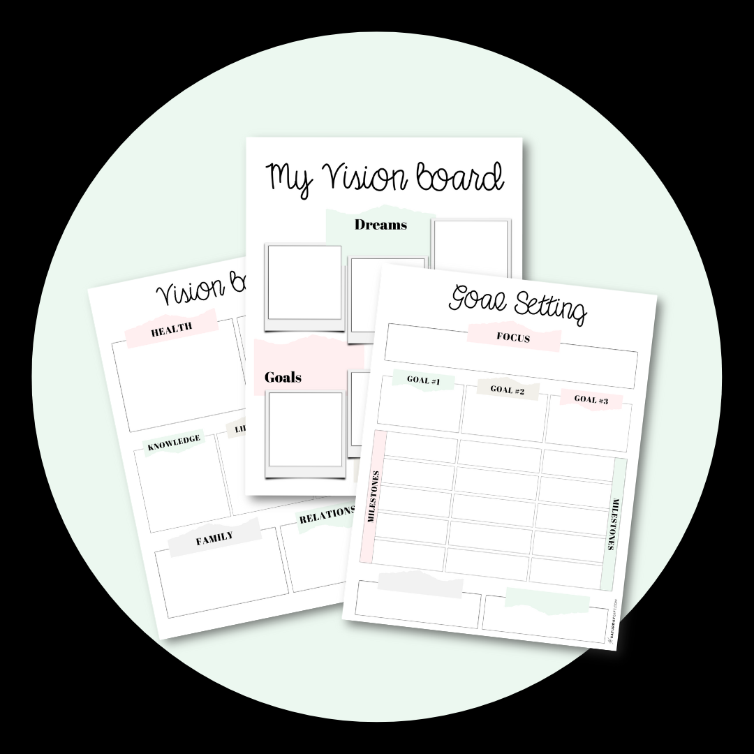 Fresh start - Goal setting success - printable bundle by SaturdayGift